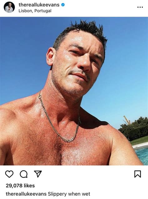 Luke Evans Is Looking Hot Af Chilling In His Swimming Trunks Instinct