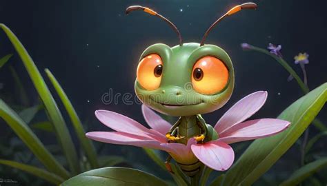 Firefly Lightening Bug Flying Insect Twilight Stock Illustration