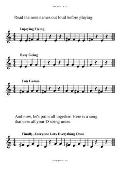 Reading D String Notes For Violin By Jeremy Fortier TPT