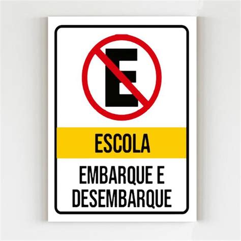 Kit 5 Placas Sinalização Proibido Estacionamento Escola Mdf Mago Das