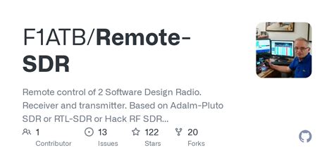 Github F1atb Remote Sdr Remote Control Of 2 Software Design Radio Receiver And Transmitter