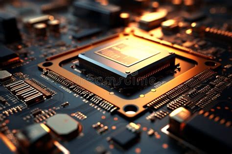 Detailed Close Up Of Cutting Edge Ai Processor Technology In Focus