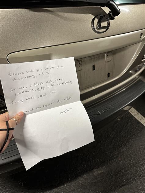 My License Plate Got Stolen Rbayarea