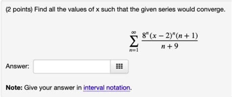 Solved 2 Points Find All The Values Of X Such That The Chegg Com
