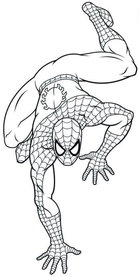 Spider Man Outline Drawing