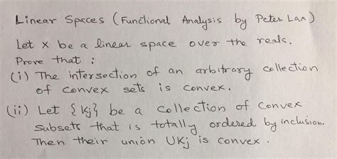 Solved Linear Spaces Functions Analysis By Peter Lax Let X Chegg