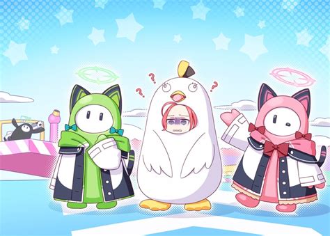 Aris Momoi Midori Yuzu Peroro And 1 More Blue Archive And 1 More Drawn By Harada Sansei