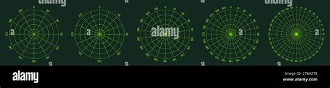 Simple Green Radar Screen Circle Divided Into Multiple Sectors