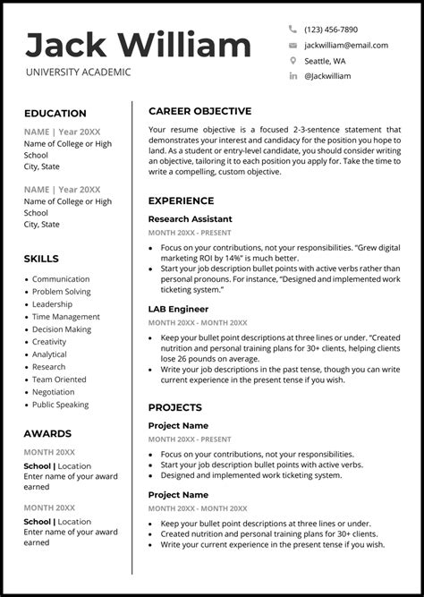 Resume Format Examples Doc Caro Martha