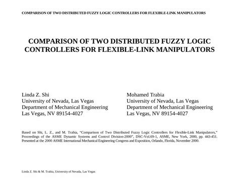 pdf comparison of two distributed fuzzy logic controllers …mbt fuzzy