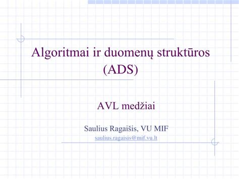 Ppt Algoritmai Ir Duomen Strukt Ros Ad S Powerpoint Presentation