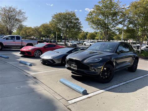 great line up outside my gym [aventador dbx and c8] r spotted