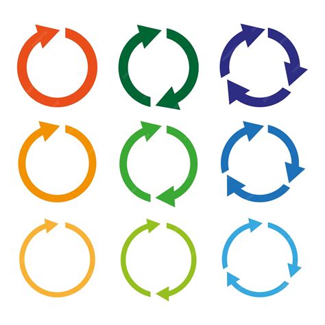 Icono Con Flechas Circulares De Colores Concepto De Color éxito