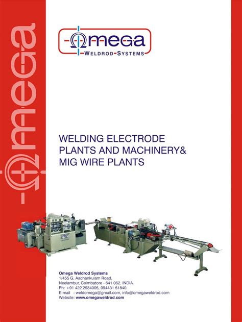 Pdf Welding Rod Electrode And Mig Wire Manufacturing Plant Omega India Dokumentips