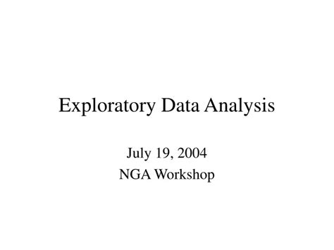PPT Exploratory Data Analysis For Earthquake Modeling Workshop PowerPoint Presentation ID