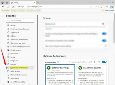 Enable Efficiency Mode In Microsoft Edge With Power Connection Geek Rewind