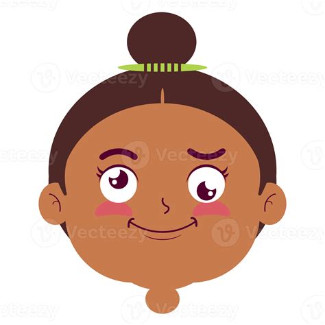 Girl Playful Face Cartoon Cute 14428865 Png