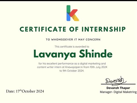 lavanya shinde on linkedin successfully completed my internship