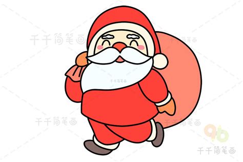 童话里的圣诞老人涂色画模板santa Claus Coloring Page人物涂色画简笔画