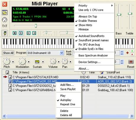 Télécharger Soundfont Midi Player pour Windows Web Telecharger