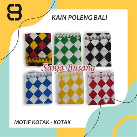 Jual Kain Poleng Bali Jarik Poleng Bali Motif Catur Kotak Kotak Khas Bali Kain Meteran Shopee