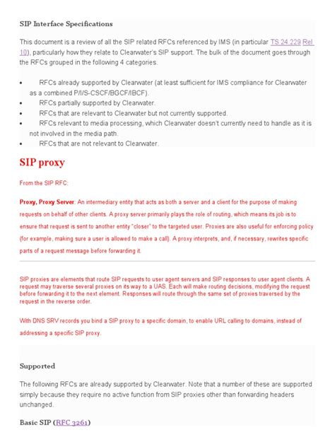 Sip Interface Specifications Pdf Ip Multimedia Subsystem Session