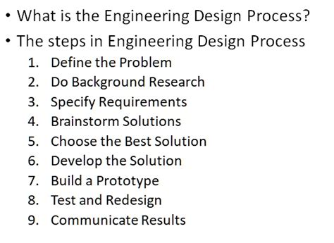 What Is The Engineering Design Process The Steps In Engineering Design Process Define The