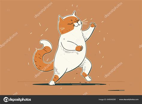 Cat Dancing Vector Illustration Stock Vector By ©ahmed2bsaber