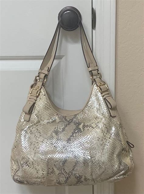 Coach Madison Maggie Python Snake Shoulder Bag 23751E Gem