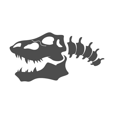 Premium Vector Dinosaur Fossil Icon Design Illustration