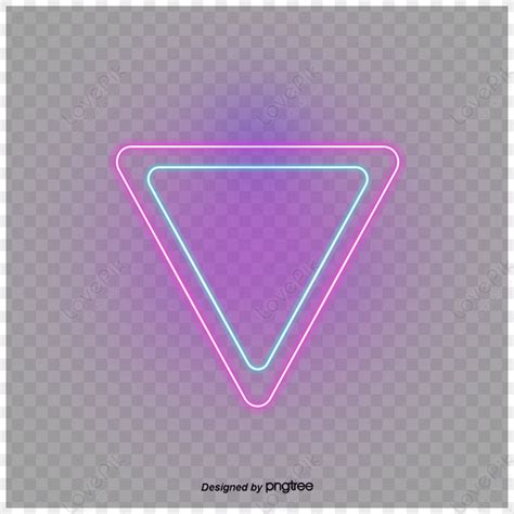 컬러 네온사인 효과 삼각형 테두리 일러스트네온 상자색깔 Png 일러스트 무료 다운로드 Lovepik