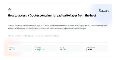 Acesso à Camada De Leitura E Escrita De Contêiner Docker A Partir Do Host Labex