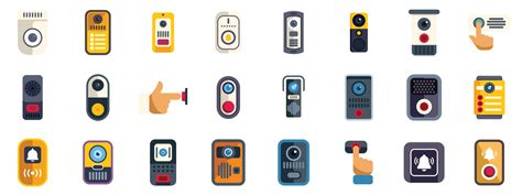 Set Of Intercom Icons Showing Different Types And Uses Of Intercoms 50490289 Vector Art At Vecteezy