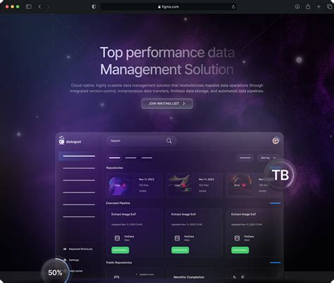 Data Management Landing Page Dark Theme By Nick Simmons Ux Ui On Dribbble