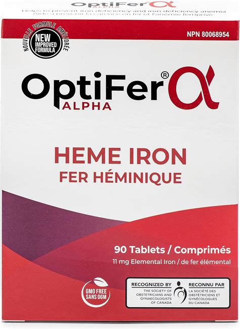 Optifer Alpha Heme Iron 90 Tablets Amazonca Health And Personal Care