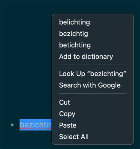 Keyboard Shortcut For Displaying Spellchecker Suggestions Desktop App