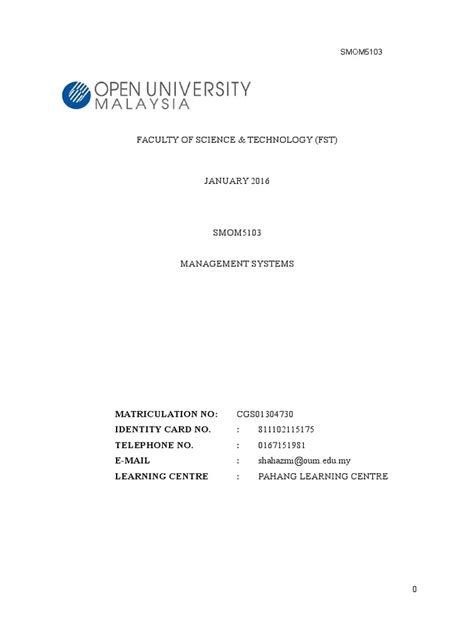 Oum Template Pdf Swot Analysis Occupational Safety And Health