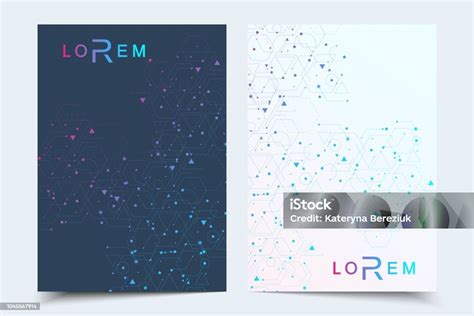 최소한의 소책자 템플렛 잡지 전단지 전단지 커버 소책자 연례 보고서 배너 의료 기술 화학에 대 한 과학적인 개념입니다 6 각형 분자 구조입니다 Dna 원자 신경 0명에 대한