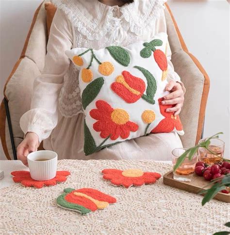 Punch Needles Start Kit Beginner Punch Needle Pillowcase Kit Punch