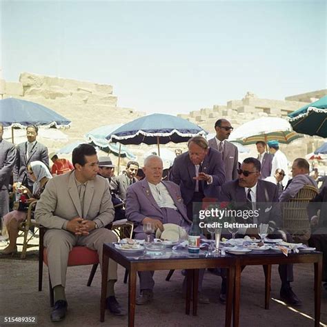 Premier Nikita Khrushchev President Gamel Abdel Nasser Of The Uar