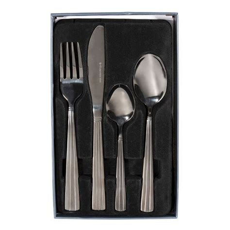 Smith Nobel Soho 24 Piece Cutlery Set Black
