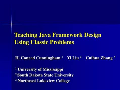 PPT Teaching Java Framework Design Using Classic Problems PowerPoint