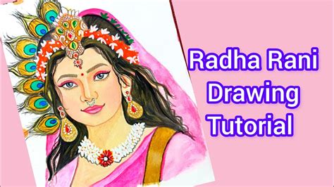 Radha Rani Full Painting Tutorial Radha Rani Drawing Drawing Art