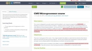 Cmu Microprocessor Course Oer Commons