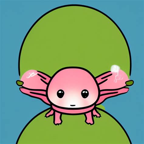 Chibi Axolotl Illustration Creative Fabrica