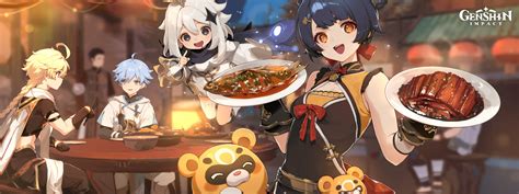 Aether Paimon Chongyun Xiangling And Guoba Genshin Impact Danbooru