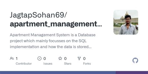 Github Jagtapsohan Apartment Management System Apartment Management System Is A Database