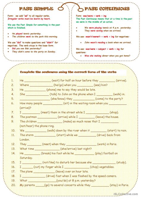 Past Simple Past Continuous