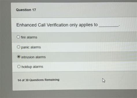 Question 17 Enhanced Call Verification Only StudyX