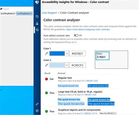 Accessibility Color Contrast Luminosity Ratio Is Less Than 31 For